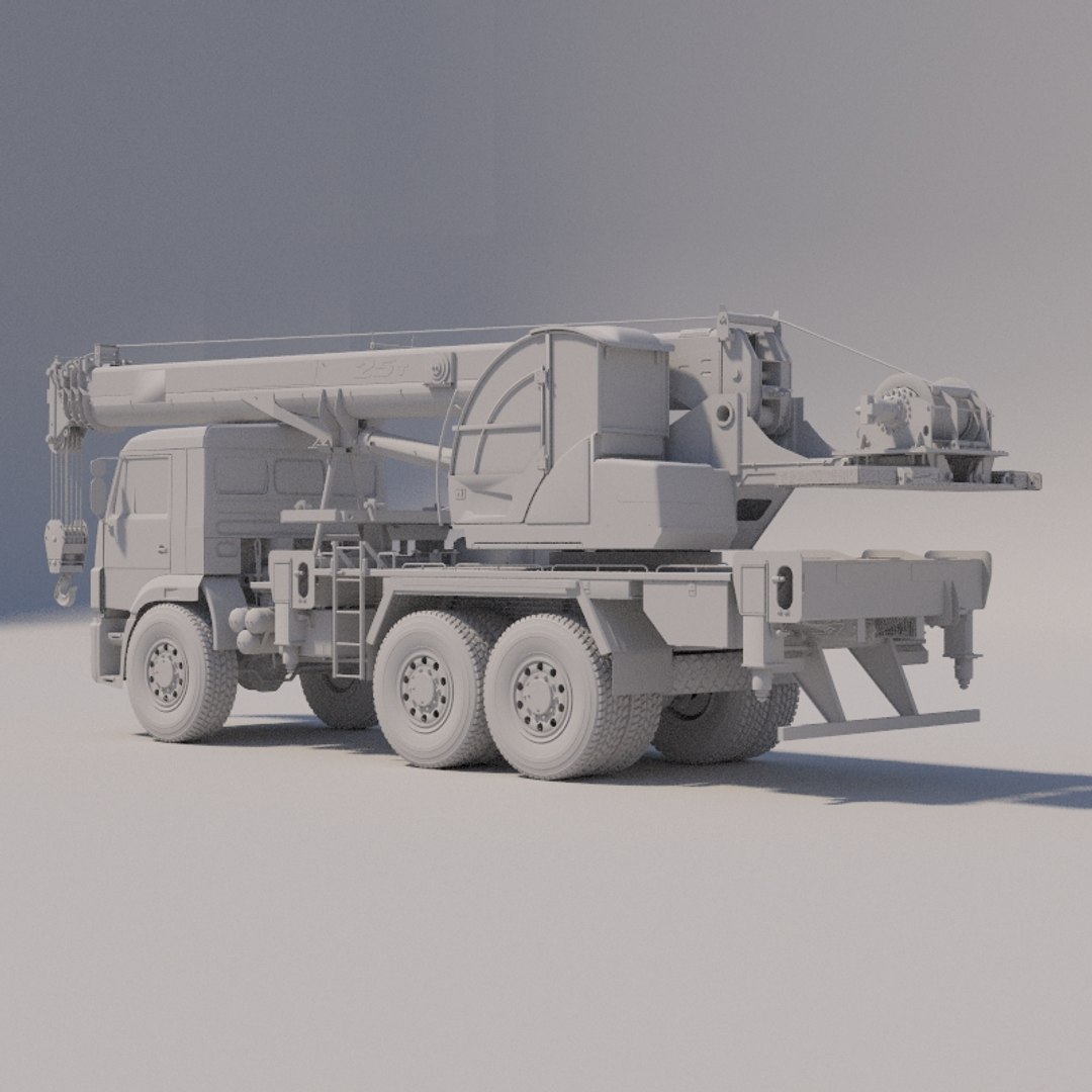Kamaz Crane Model - TurboSquid 1301395