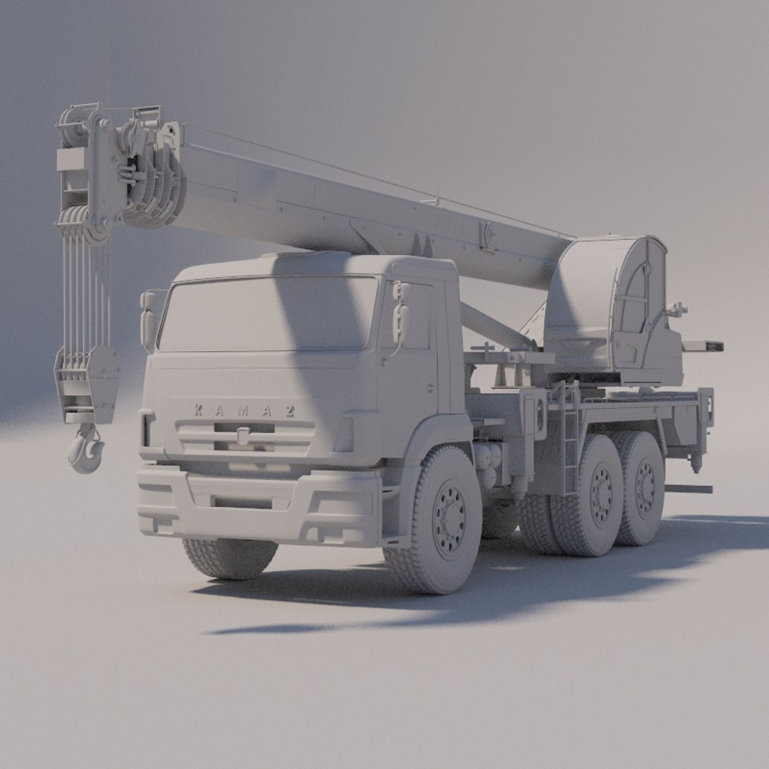 Kamaz Crane Model - TurboSquid 1301395