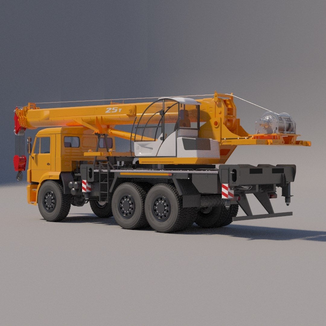Kamaz Crane Model - TurboSquid 1301395