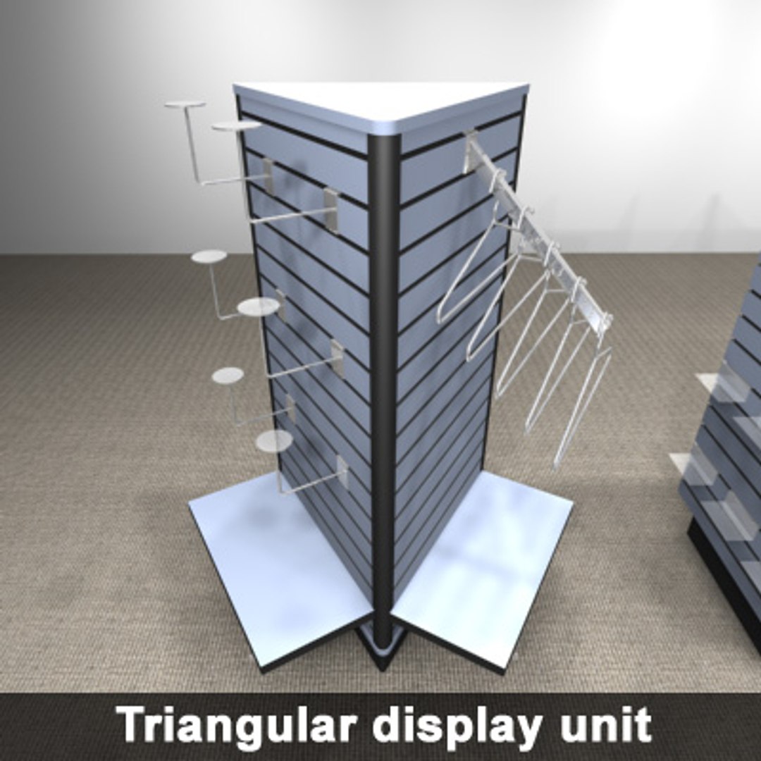 3d Slatwall Floor Display Store Interior