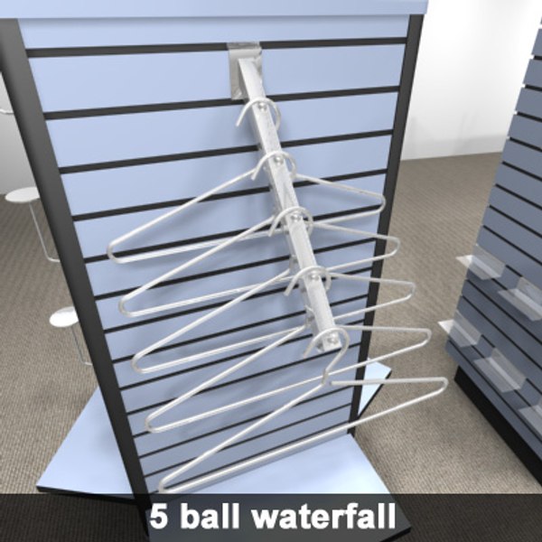 3d slatwall floor display store interior