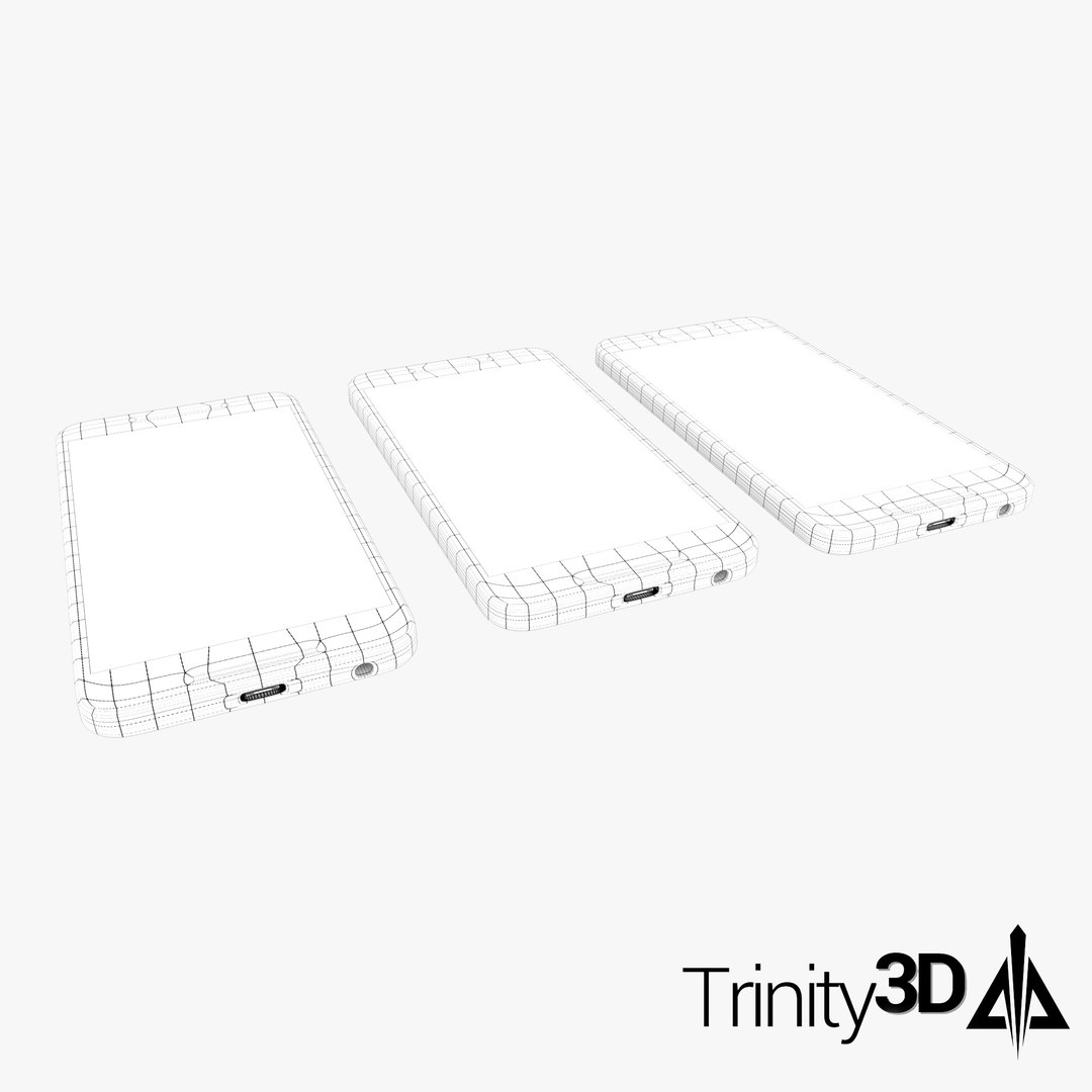 Set android phones model - TurboSquid 1595666