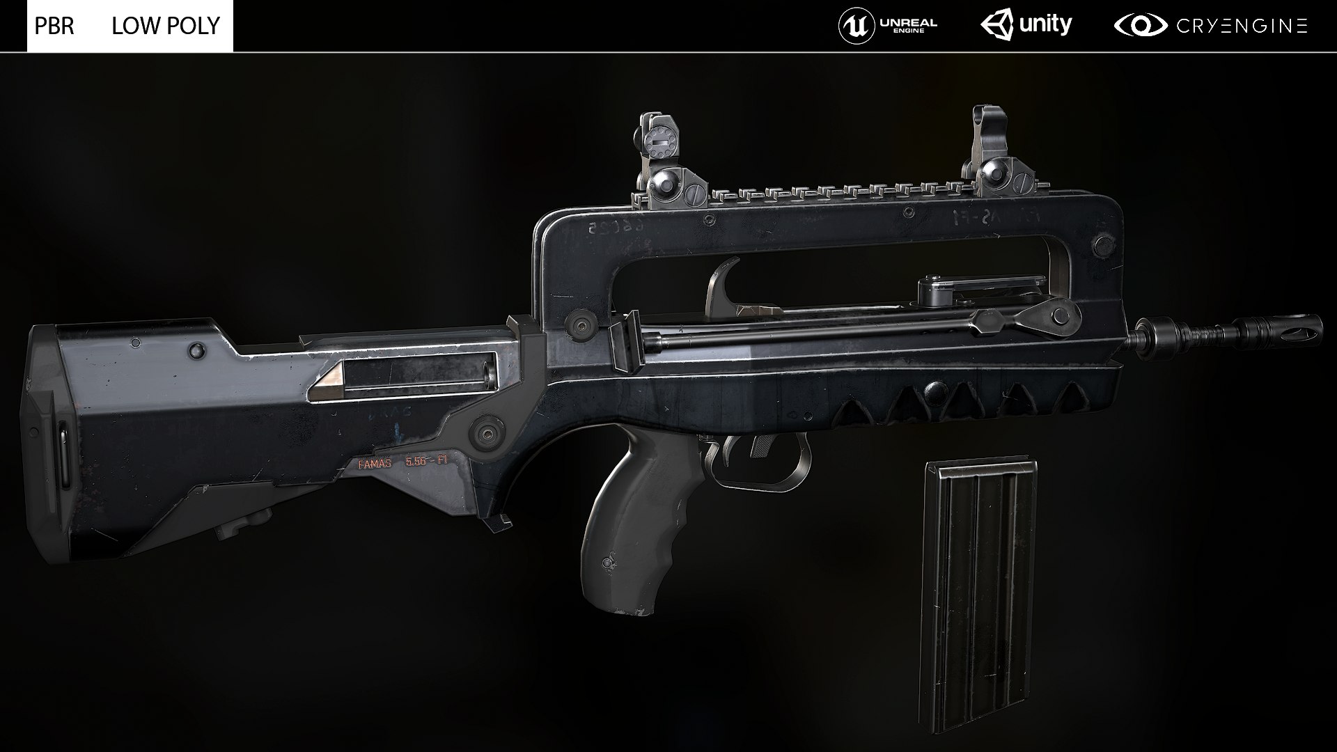 Famas f1 pbr ready model - TurboSquid 1566316
