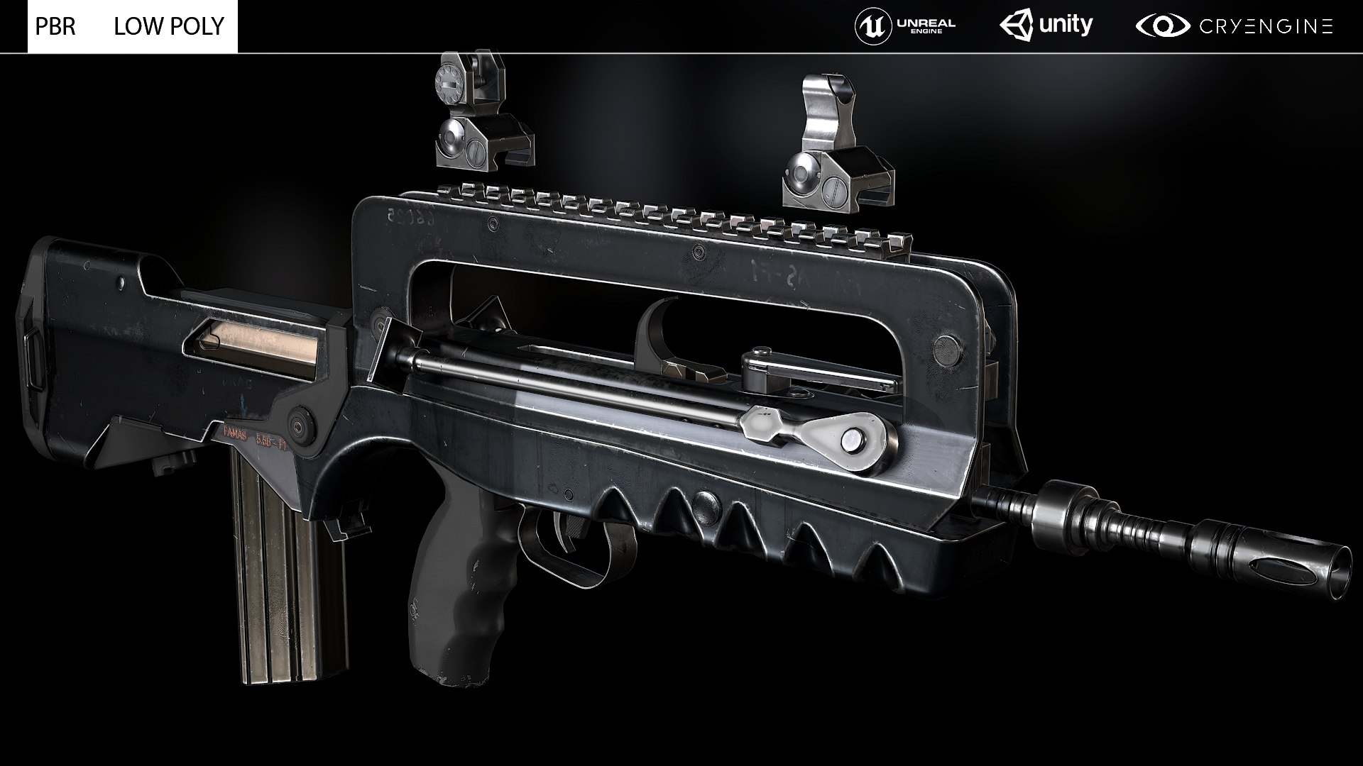 Famas f1 pbr ready model - TurboSquid 1566316