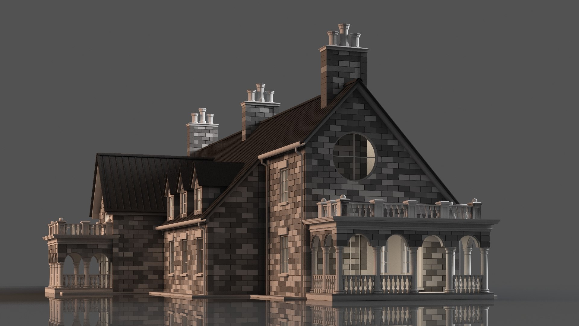 Mansion Building 3D Model - TurboSquid 1646346