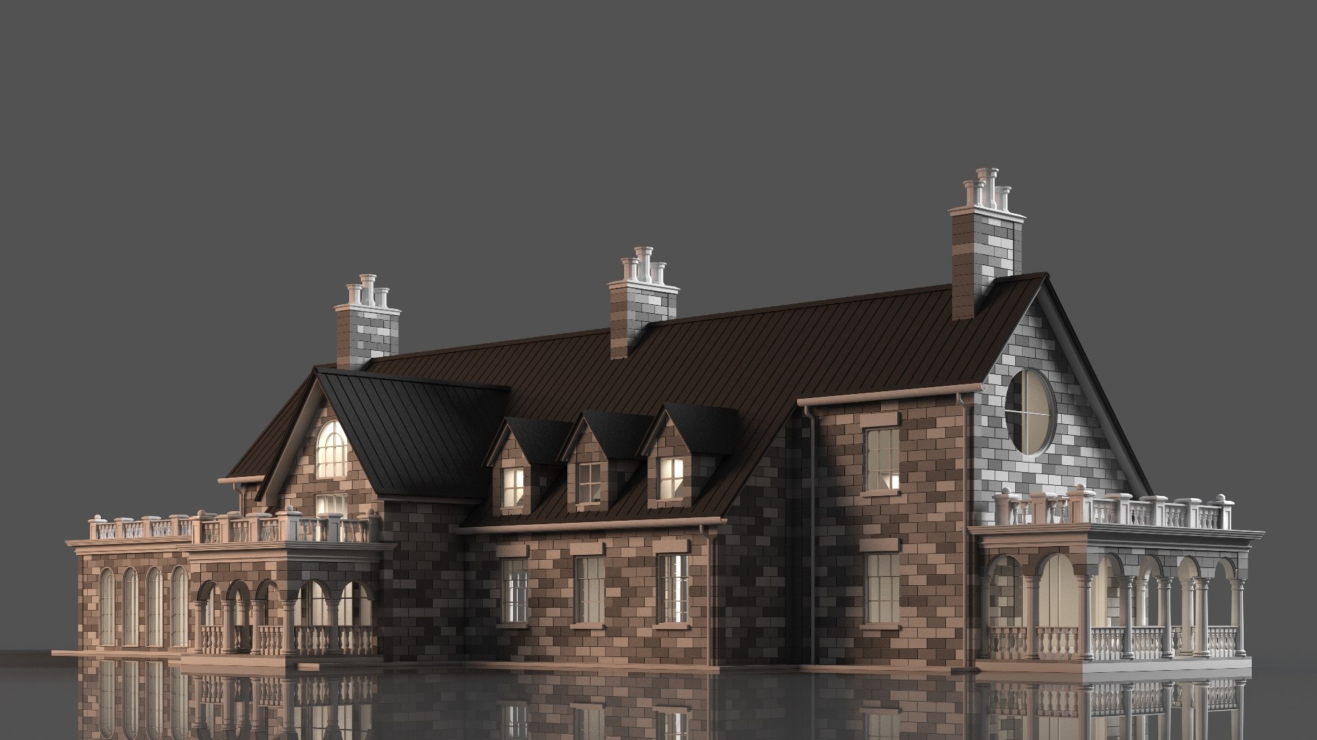 Mansion Building 3D Model - TurboSquid 1646346