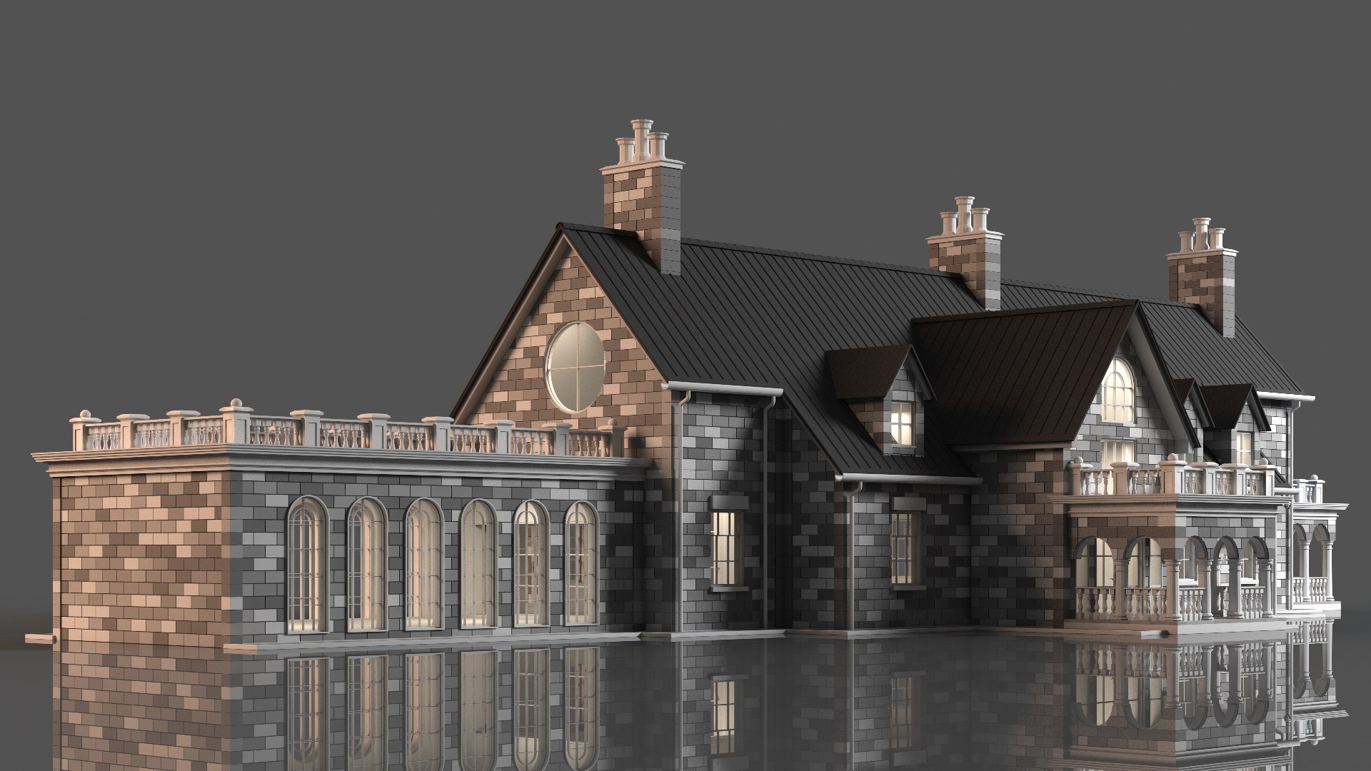 Mansion Building 3D Model - TurboSquid 1646346