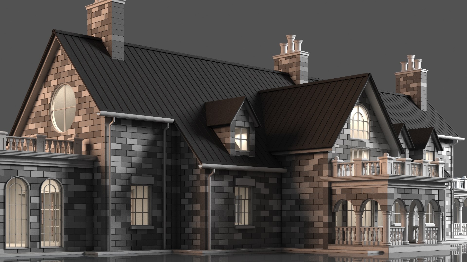 Mansion Building 3D Model - TurboSquid 1646346