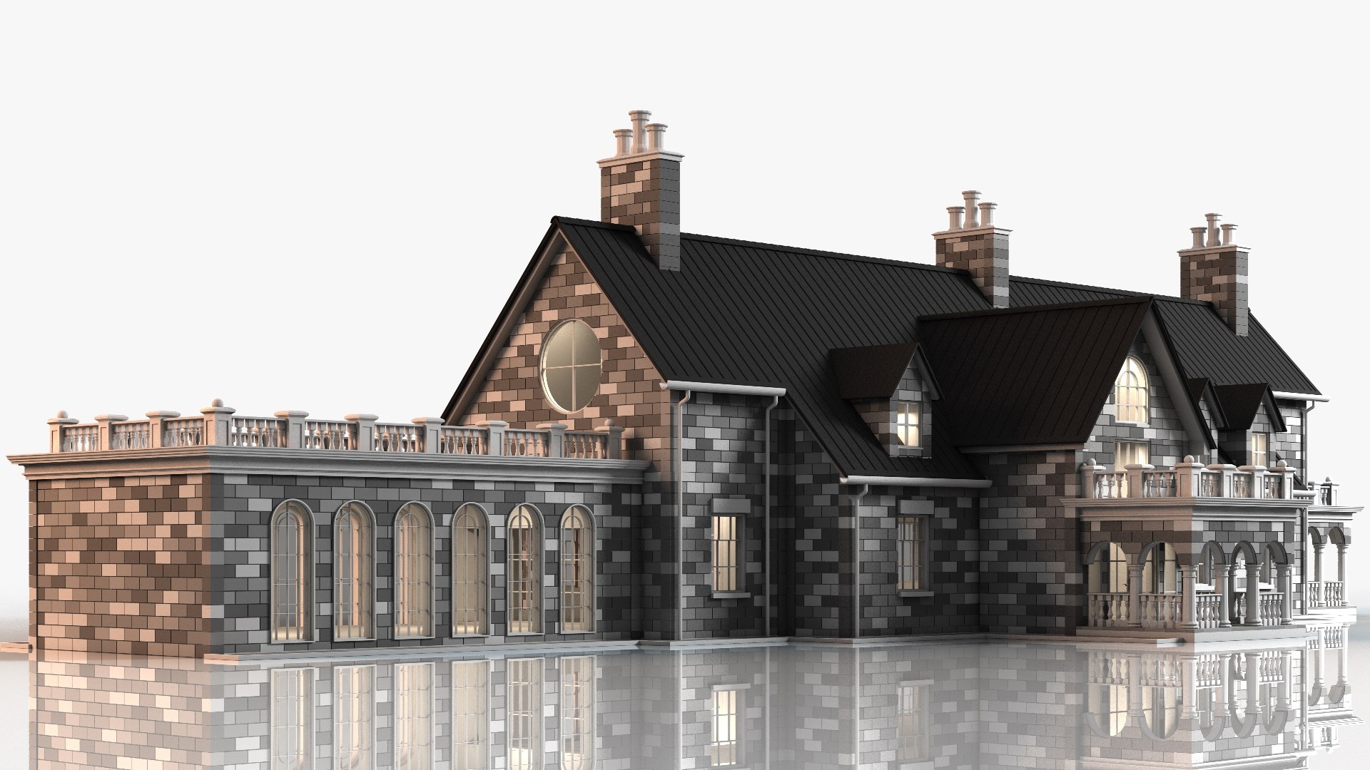 Mansion Building 3D Model - TurboSquid 1646346