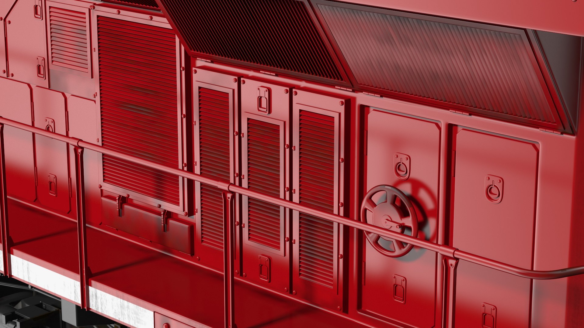 3D Red Train Locomotive With Tank - TurboSquid 1848688