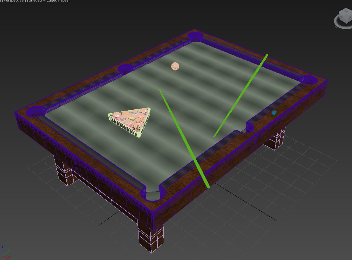 Pottery Barn Pool Table 3D Model - TurboSquid 1306717
