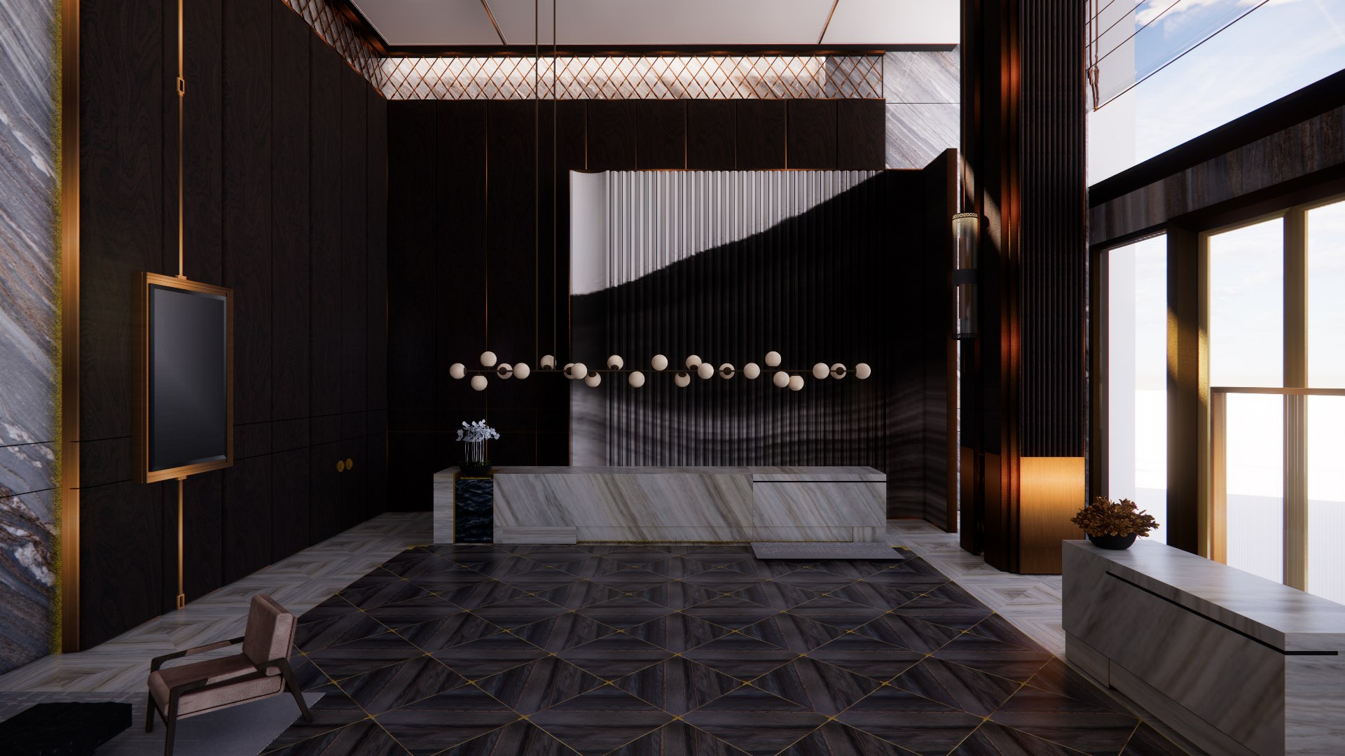 Hotel Lobby Interior-A8 3D Model - TurboSquid 2104483