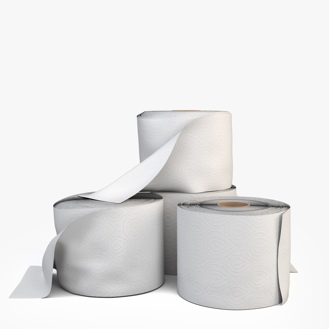 3D Toilet Paper Model - TurboSquid 1718204