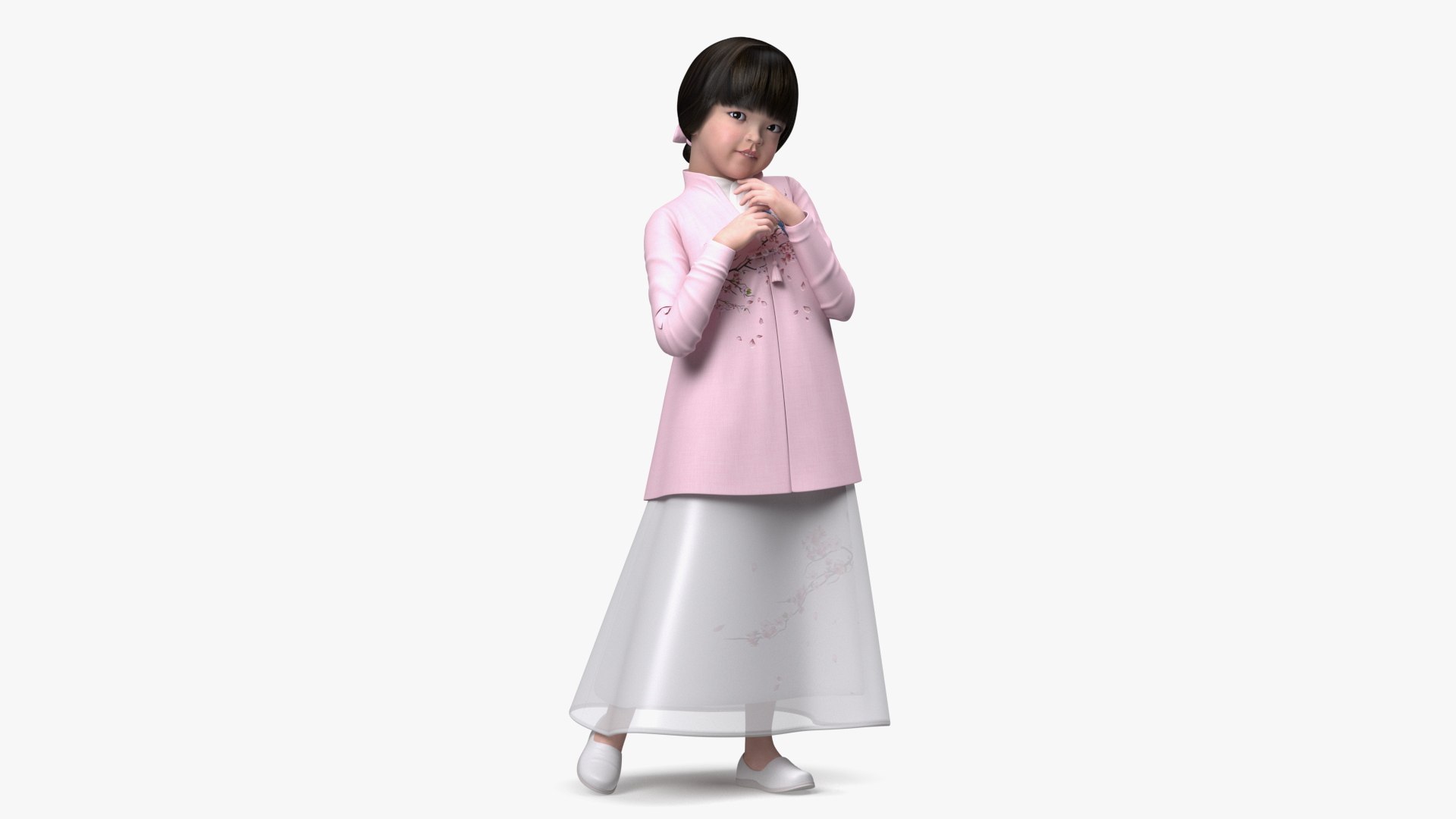 Shy Chinese Baby Girl 3D model - TurboSquid 1971262