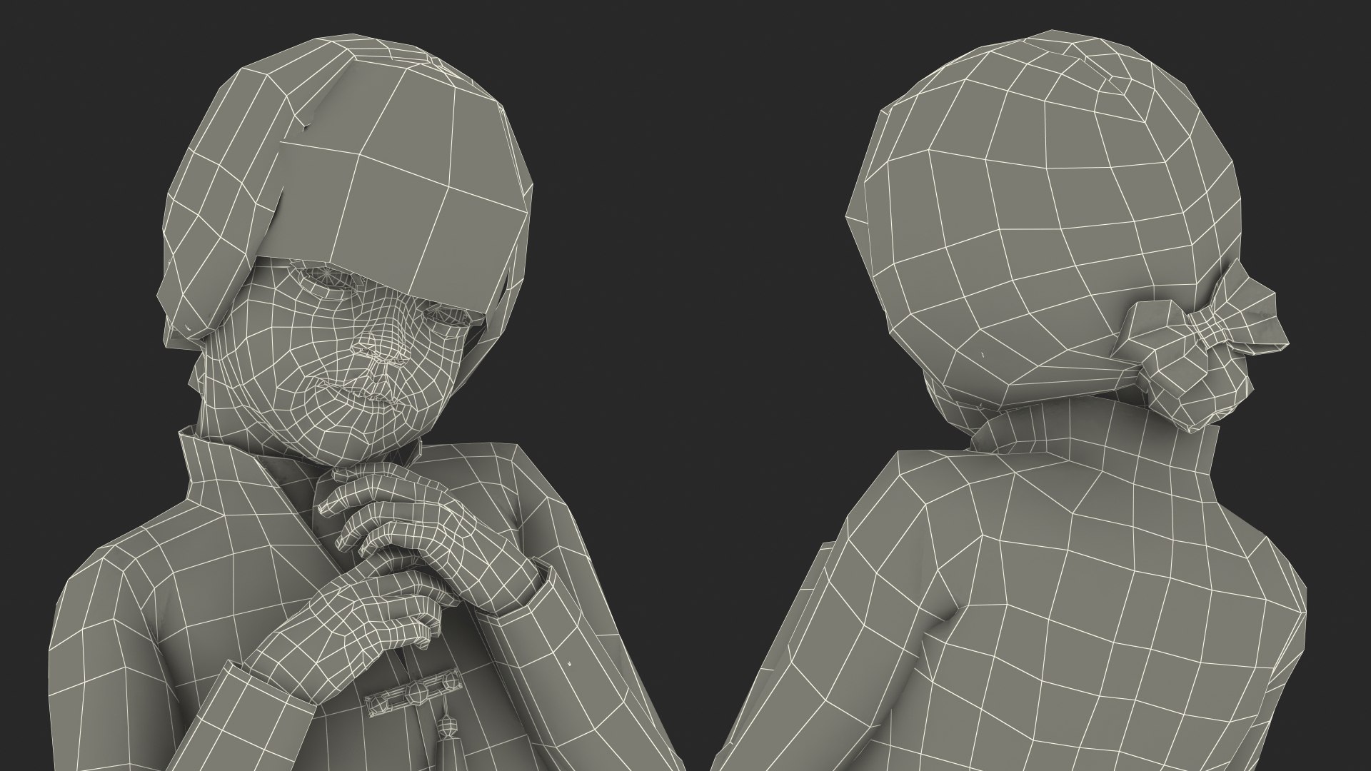 Shy Chinese Baby Girl 3D Model - TurboSquid 1971262