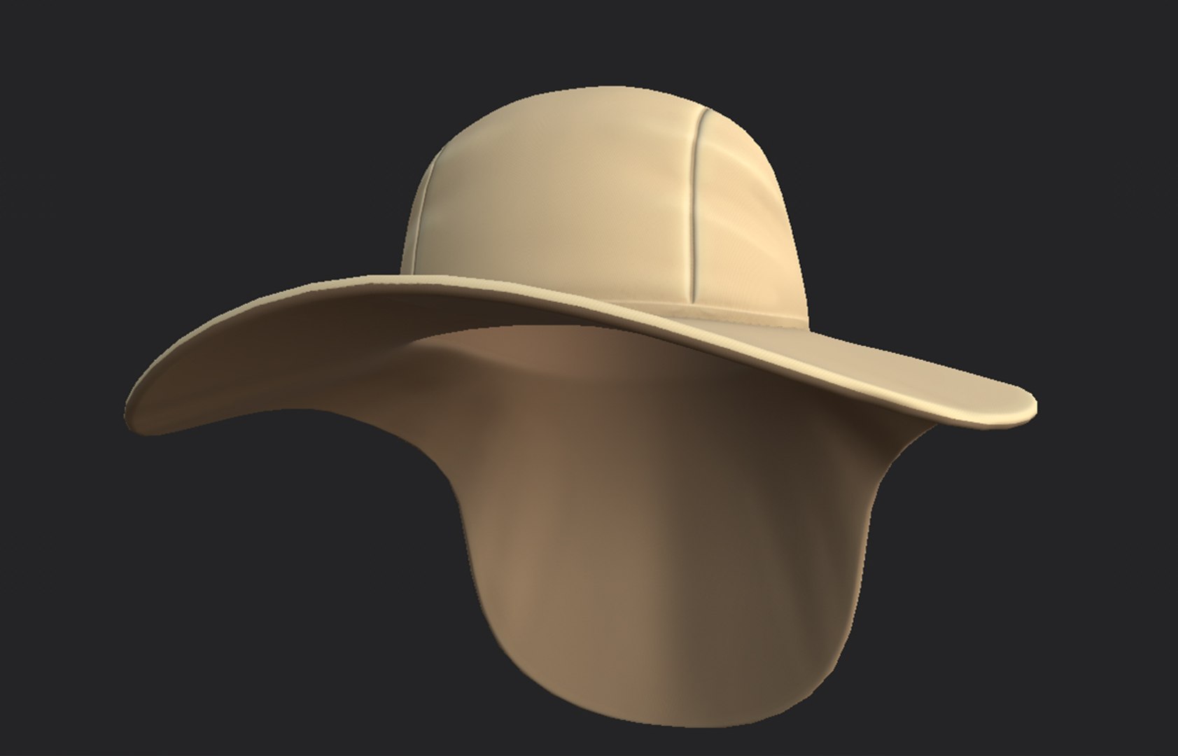 Fishing Flap Hat 3D Model - TurboSquid 1433888