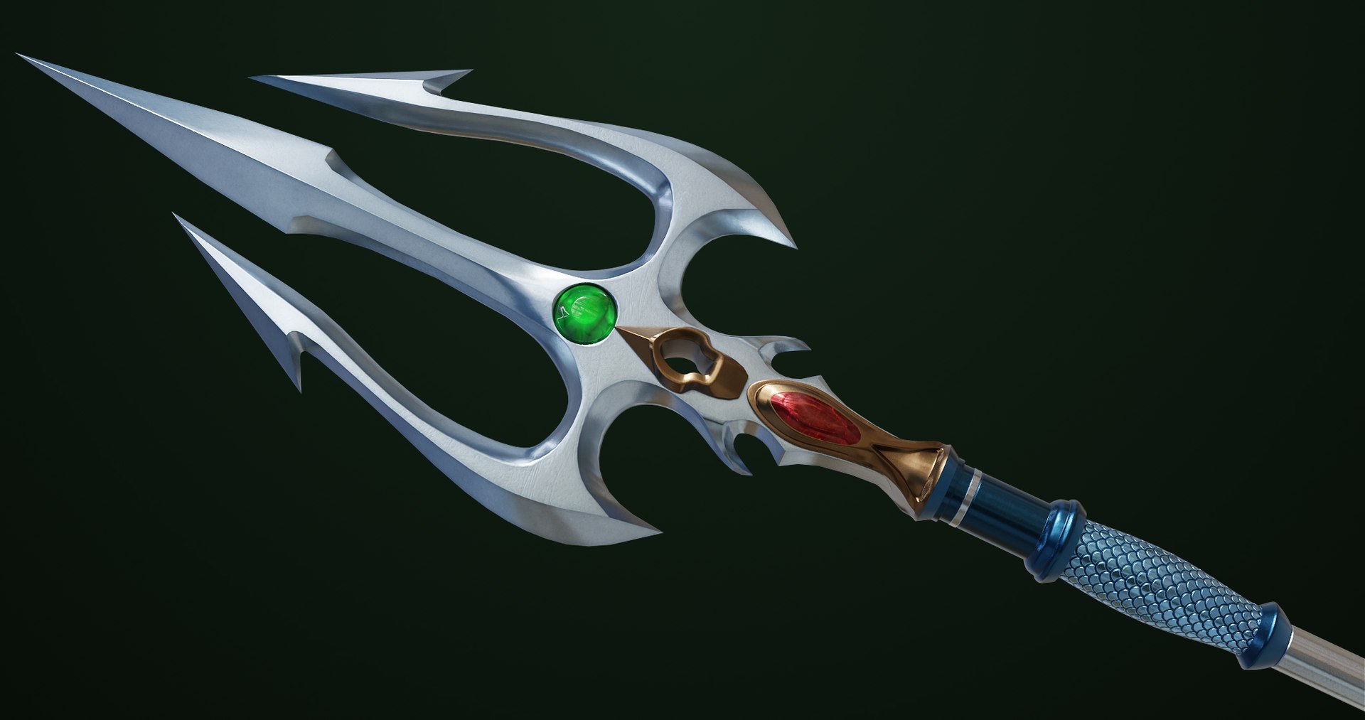 Fantasy Trident 06 All PBR Unity UE Textures Included 3D Model ...