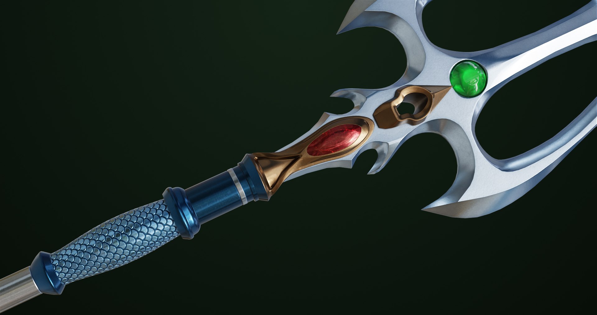 Fantasy Trident 06 All PBR Unity UE Textures Included 3D Model ...