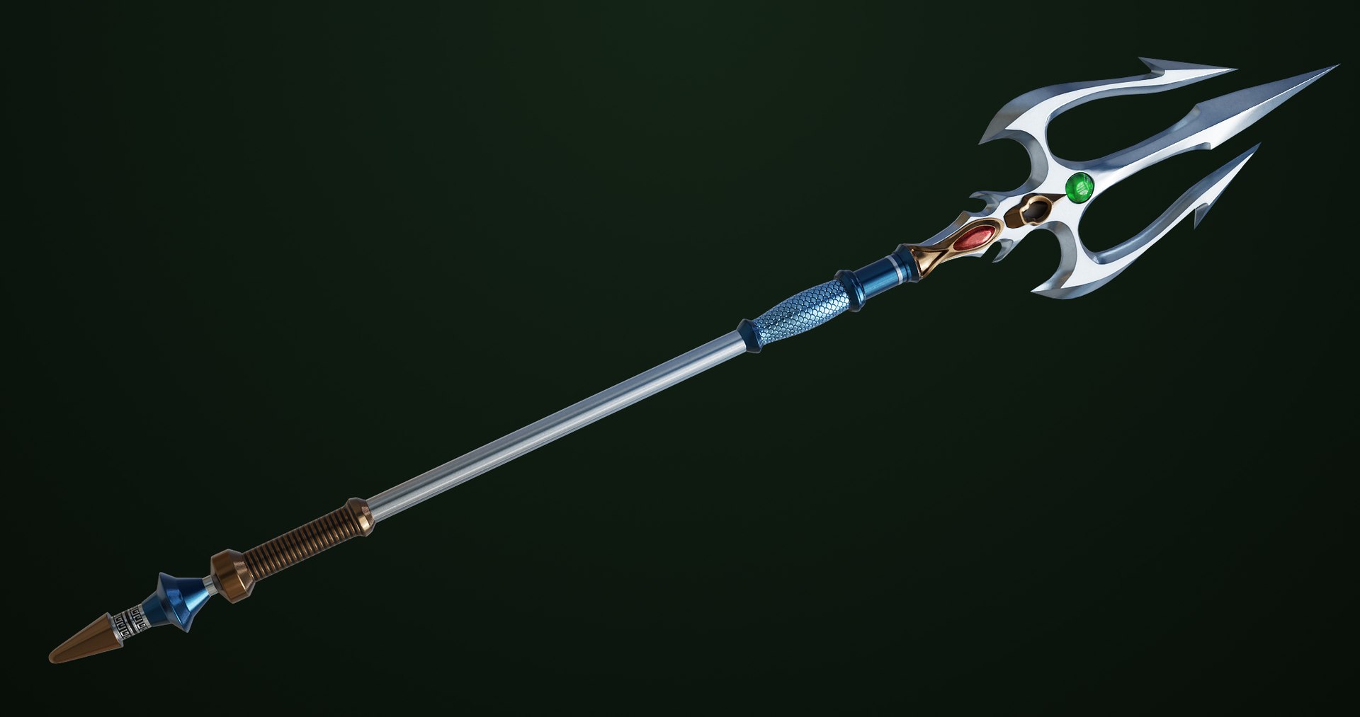 Fantasy Trident 06 All PBR Unity UE Textures Included 3D Model ...