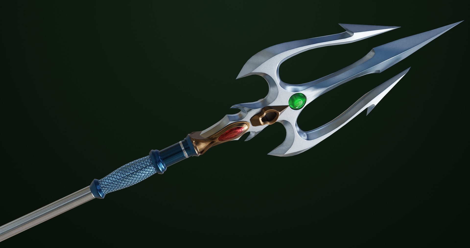 Fantasy Trident 06 All PBR Unity UE Textures Included 3D model ...