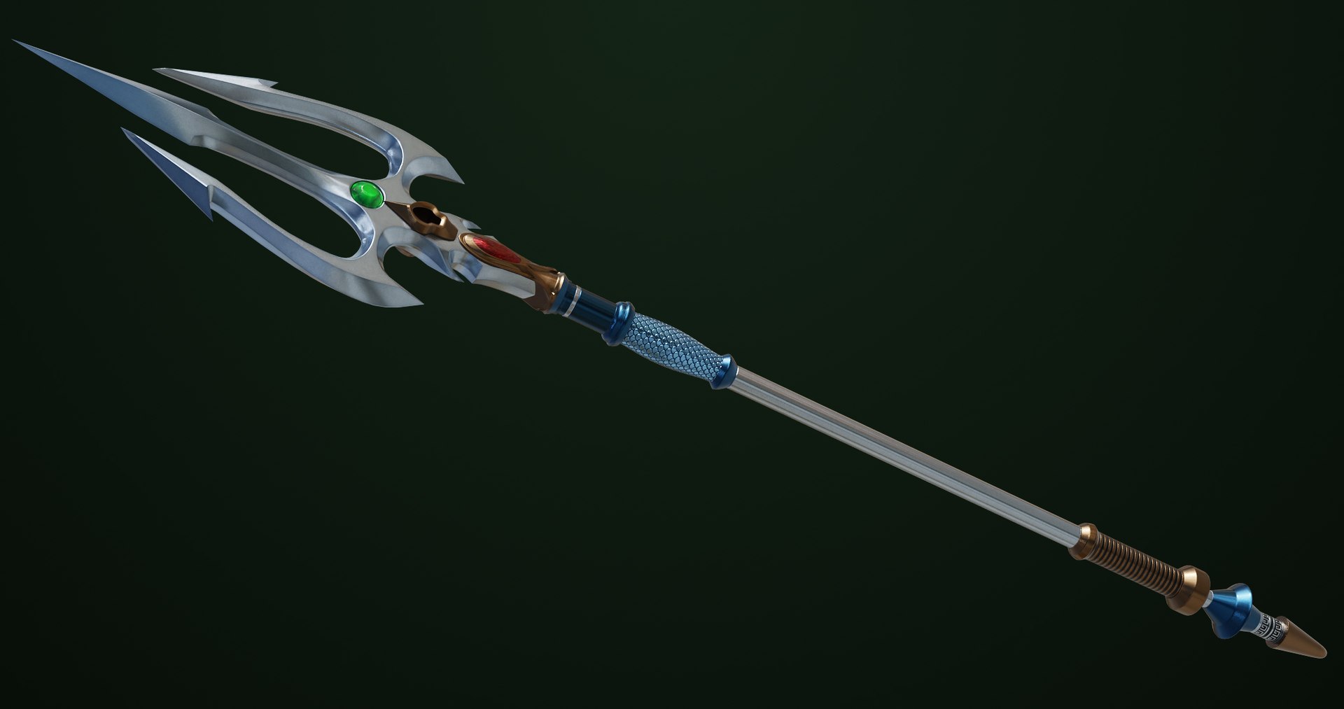 Fantasy Trident 06 All PBR Unity UE Textures Included 3D model ...
