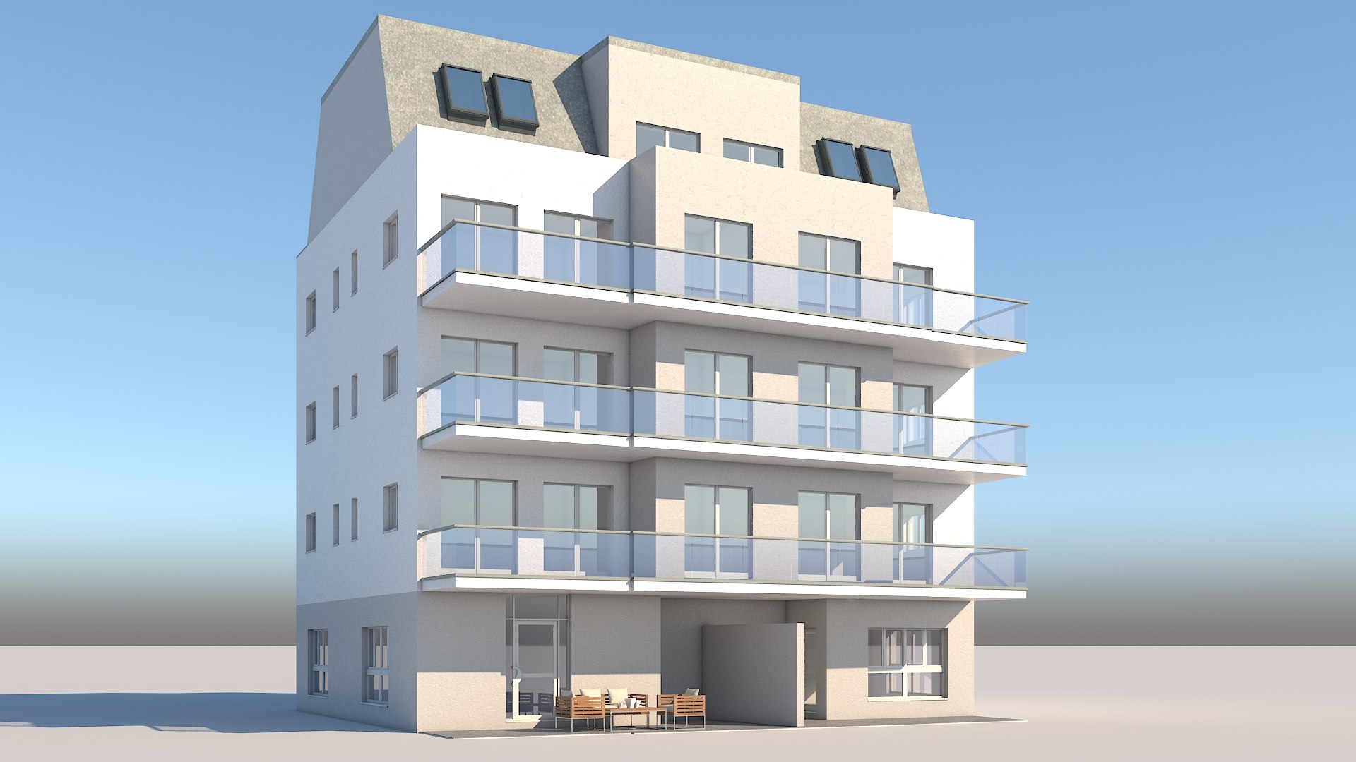 Apartment Building 3D Model - TurboSquid 1452832