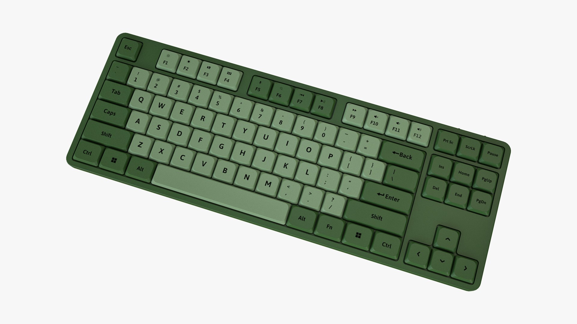 Tenkeyless Keyboard Green 3D Model - TurboSquid 2074421