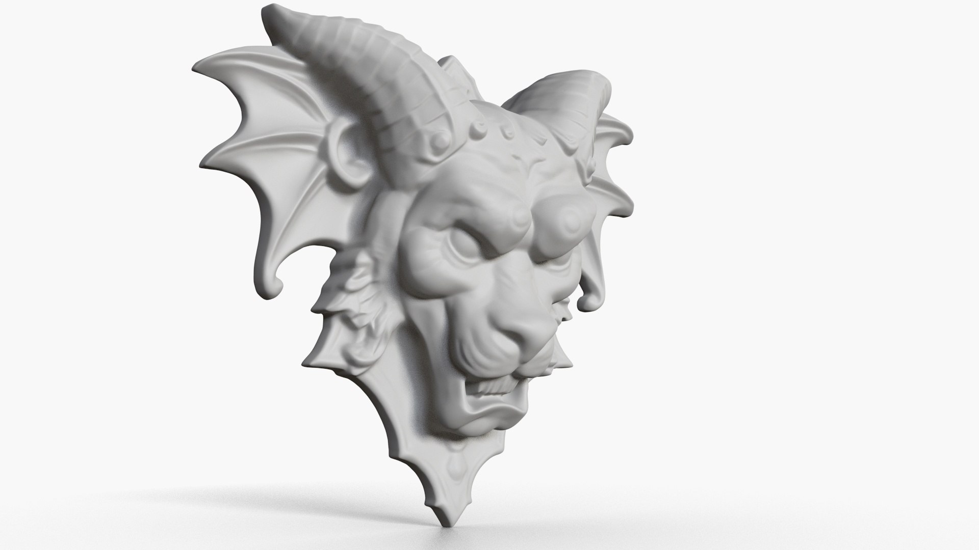 3D 4 Gargoyle Head Reliefs Collection 3 Model - TurboSquid 2290207