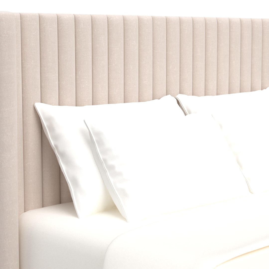 Mona Channeled Bed 3D Model - TurboSquid 2062959