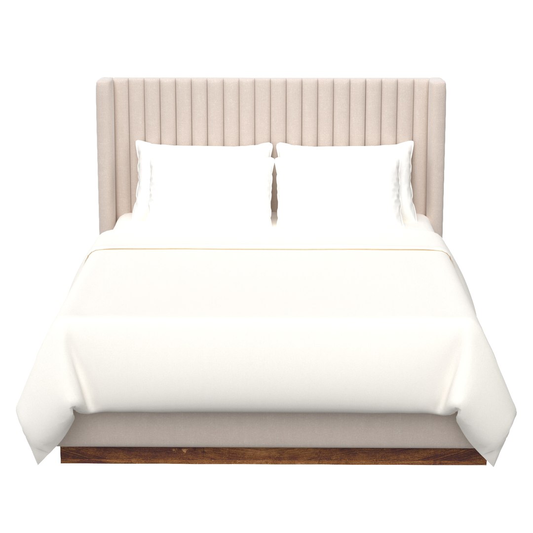 Mona Channeled Bed 3D Model - TurboSquid 2062959
