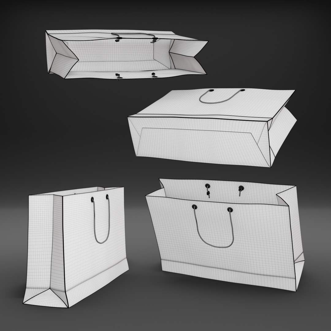 Shopping Bag 2 3D Model - TurboSquid 2038644