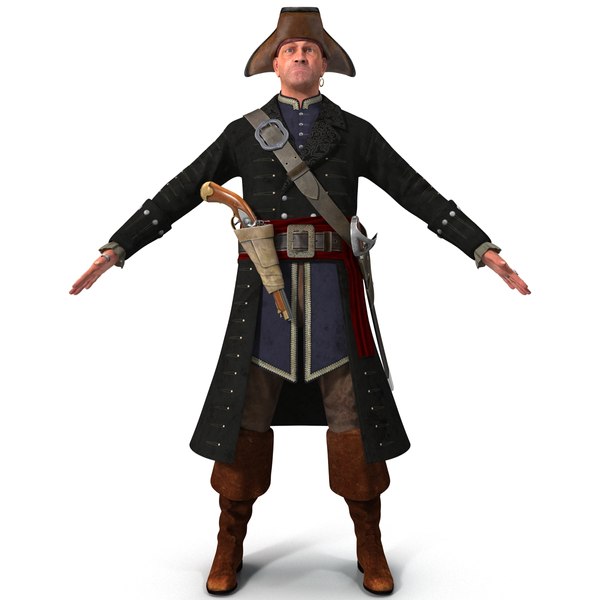 3d model pirate rigged