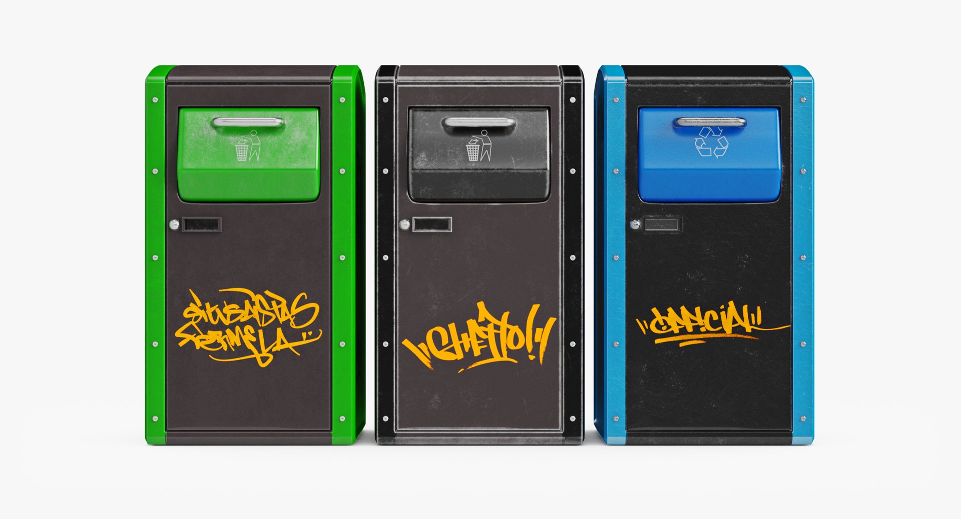 3D Recycling Trash Model - TurboSquid 1357302