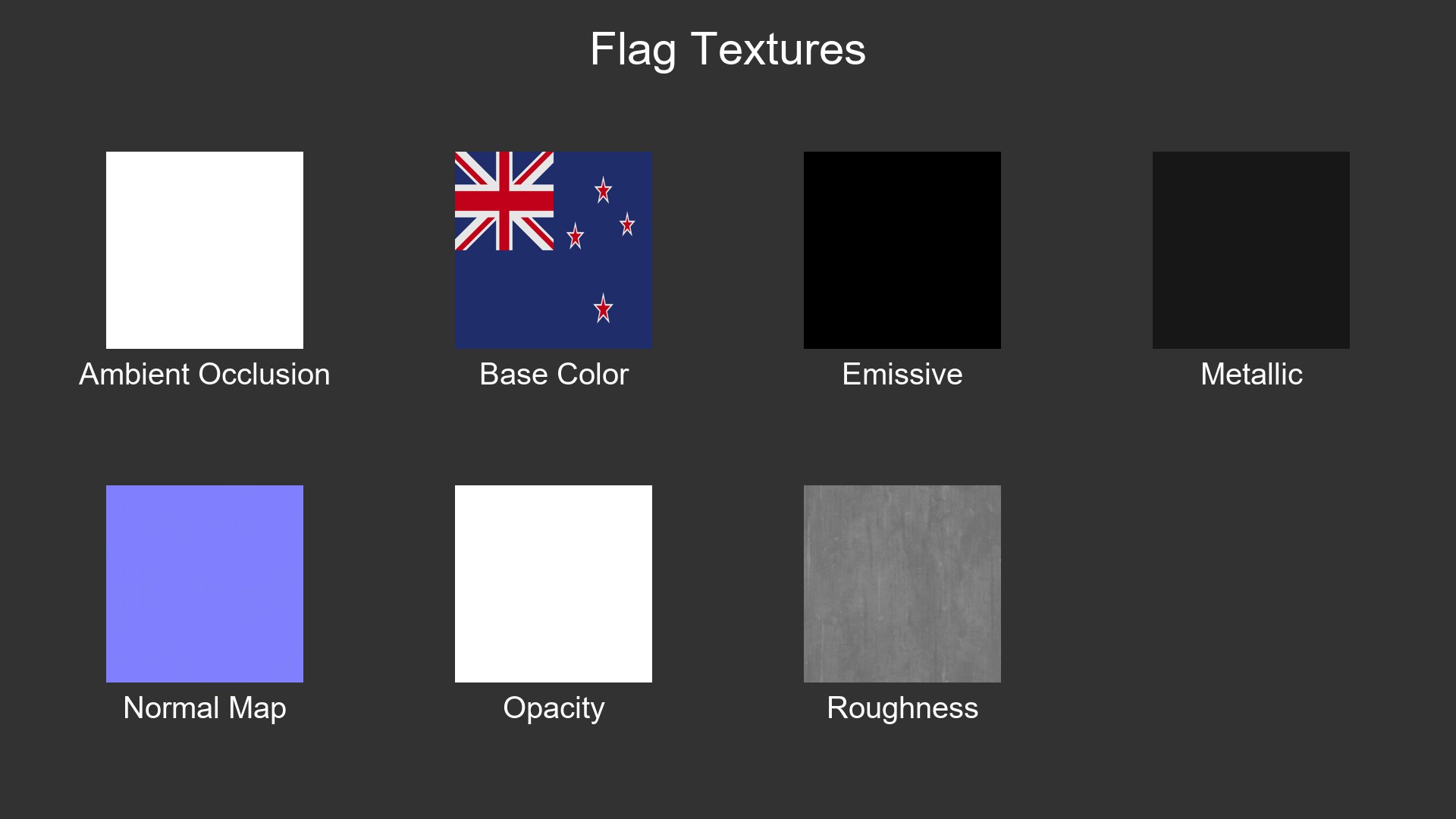 3D New Zealand Cloth Flag Wall Mount - TurboSquid 2529815