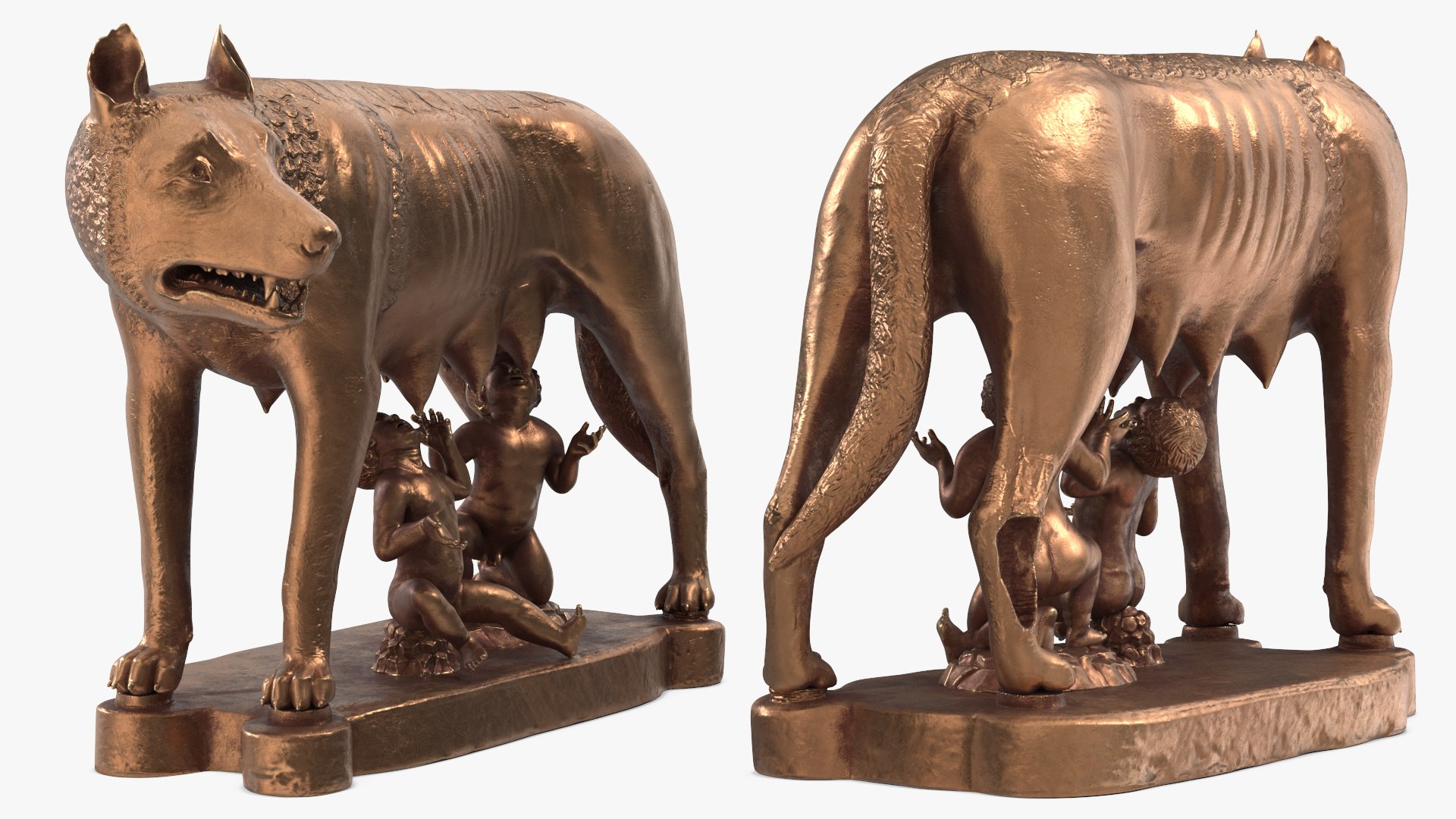 Capitoline Wolf With Romulus And Remus 3D - TurboSquid 2344164