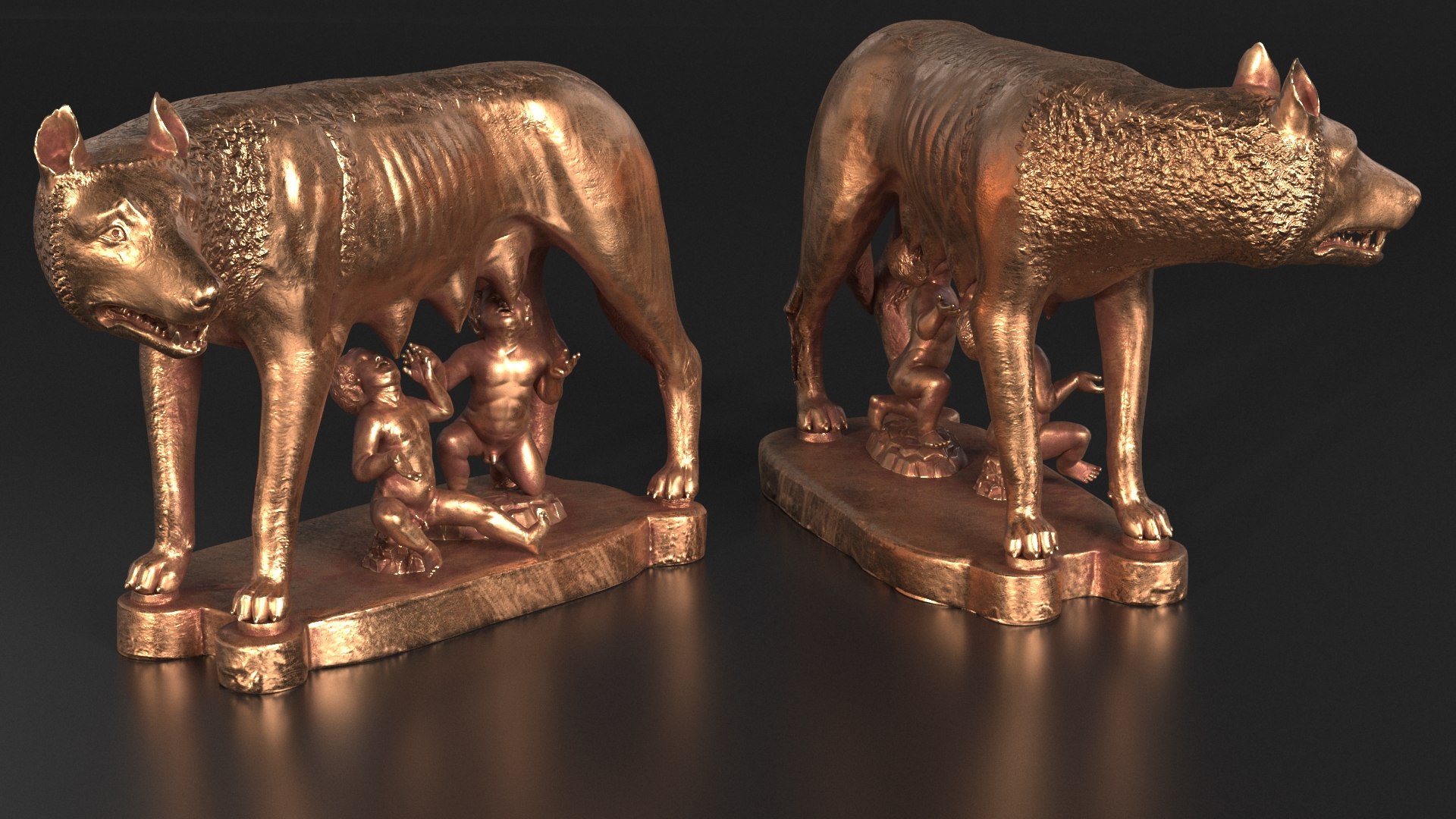 Capitoline Wolf With Romulus And Remus 3D - TurboSquid 2344164