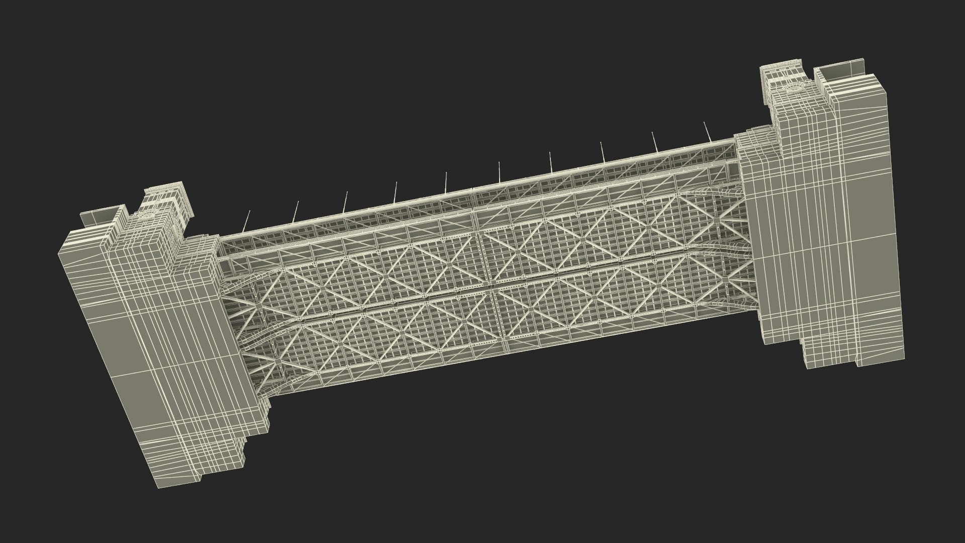 3D Chicago Drawbridge Lowered - TurboSquid 2283322