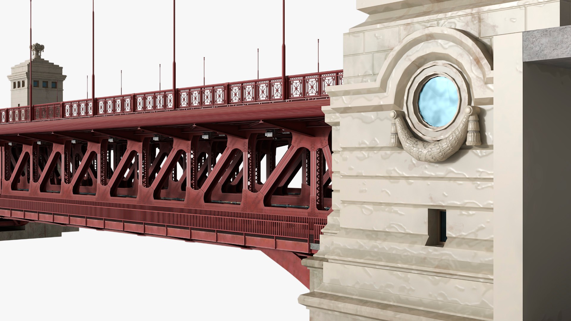 3D Chicago Drawbridge Lowered - TurboSquid 2283322