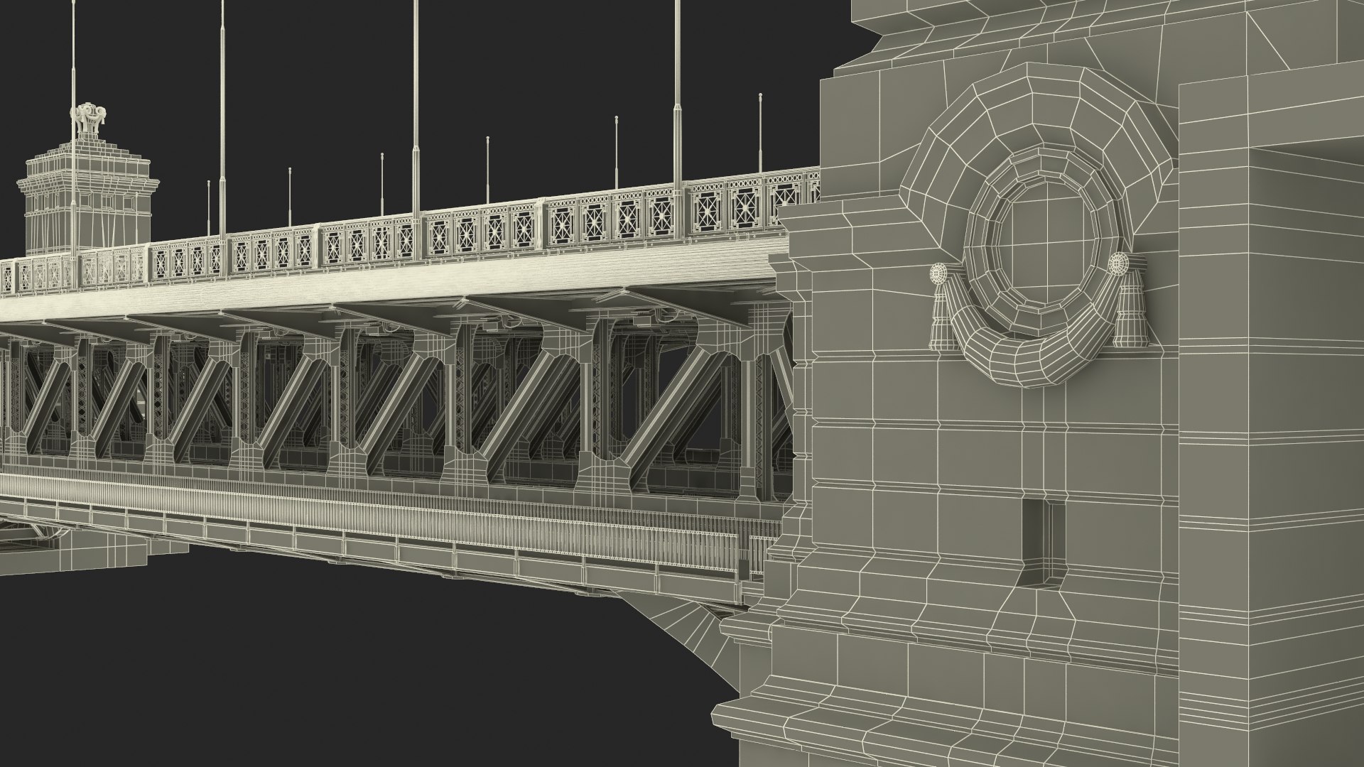 3D Chicago Drawbridge Lowered - TurboSquid 2283322