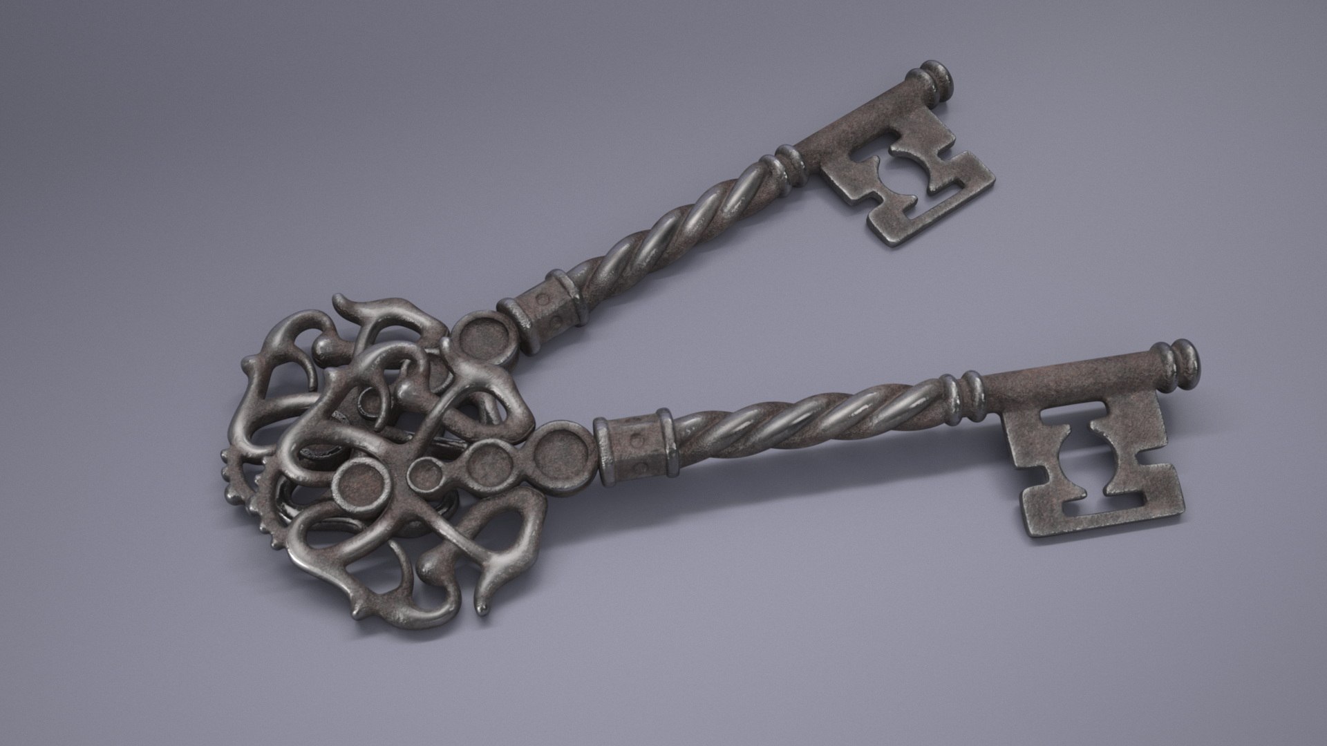 3D Model Fantasy Skeleton Key Steel - TurboSquid 2246393
