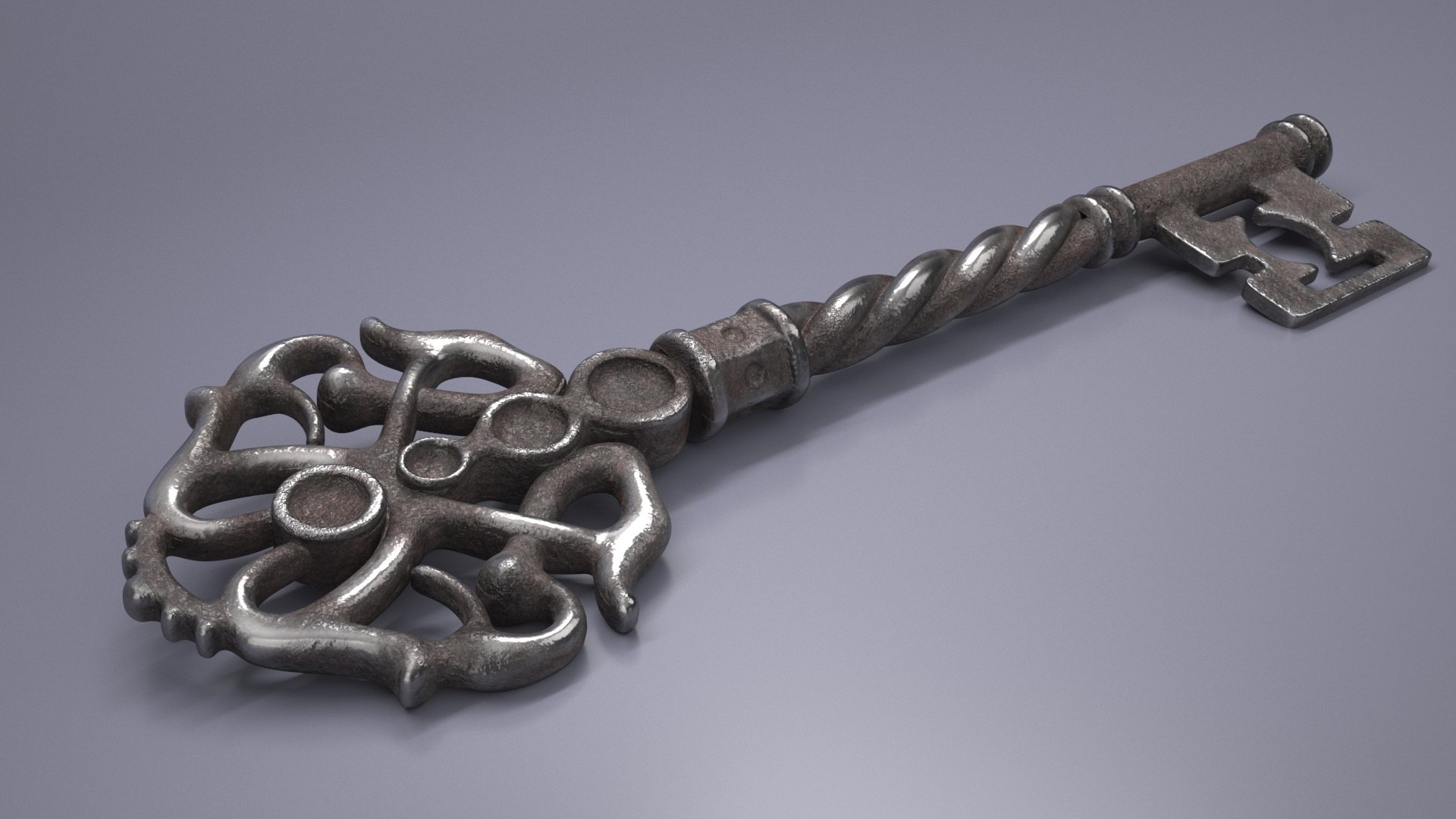 3D Model Fantasy Skeleton Key Steel - TurboSquid 2246393