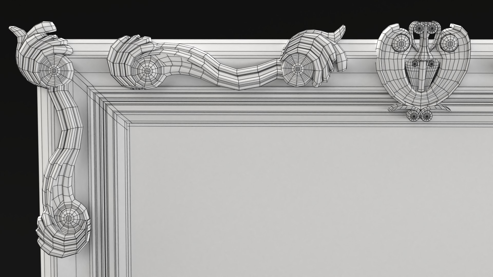 Old painting frame model - TurboSquid 1489770