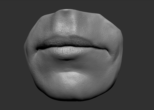 3d lips ztl zbrush model