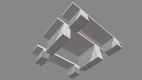 3D model Low Poly Stone Bench - TurboSquid 2006391