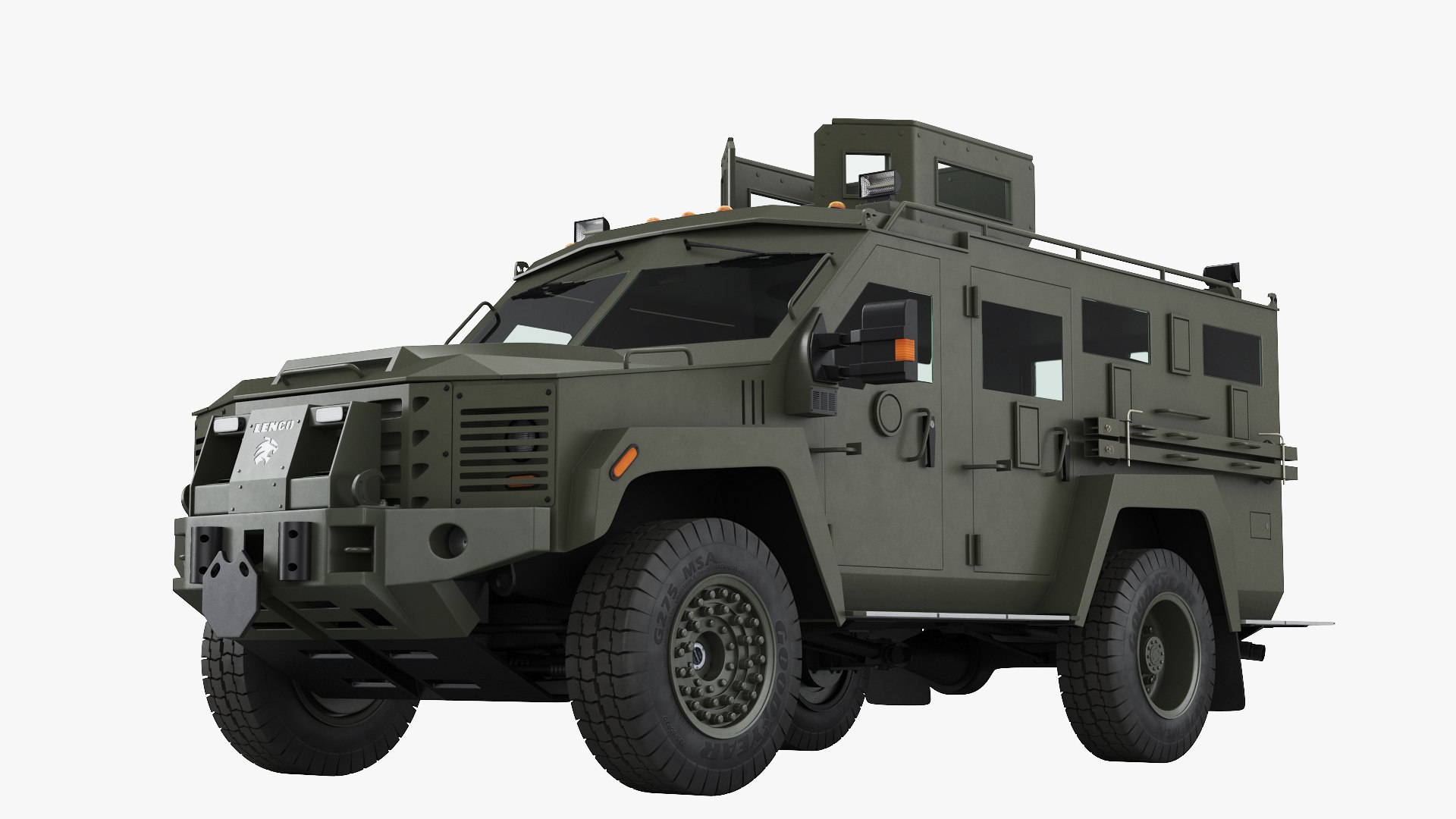 3D Lenco BearCat G3 - Off Road Armored Vehicle Green - TurboSquid 1902021