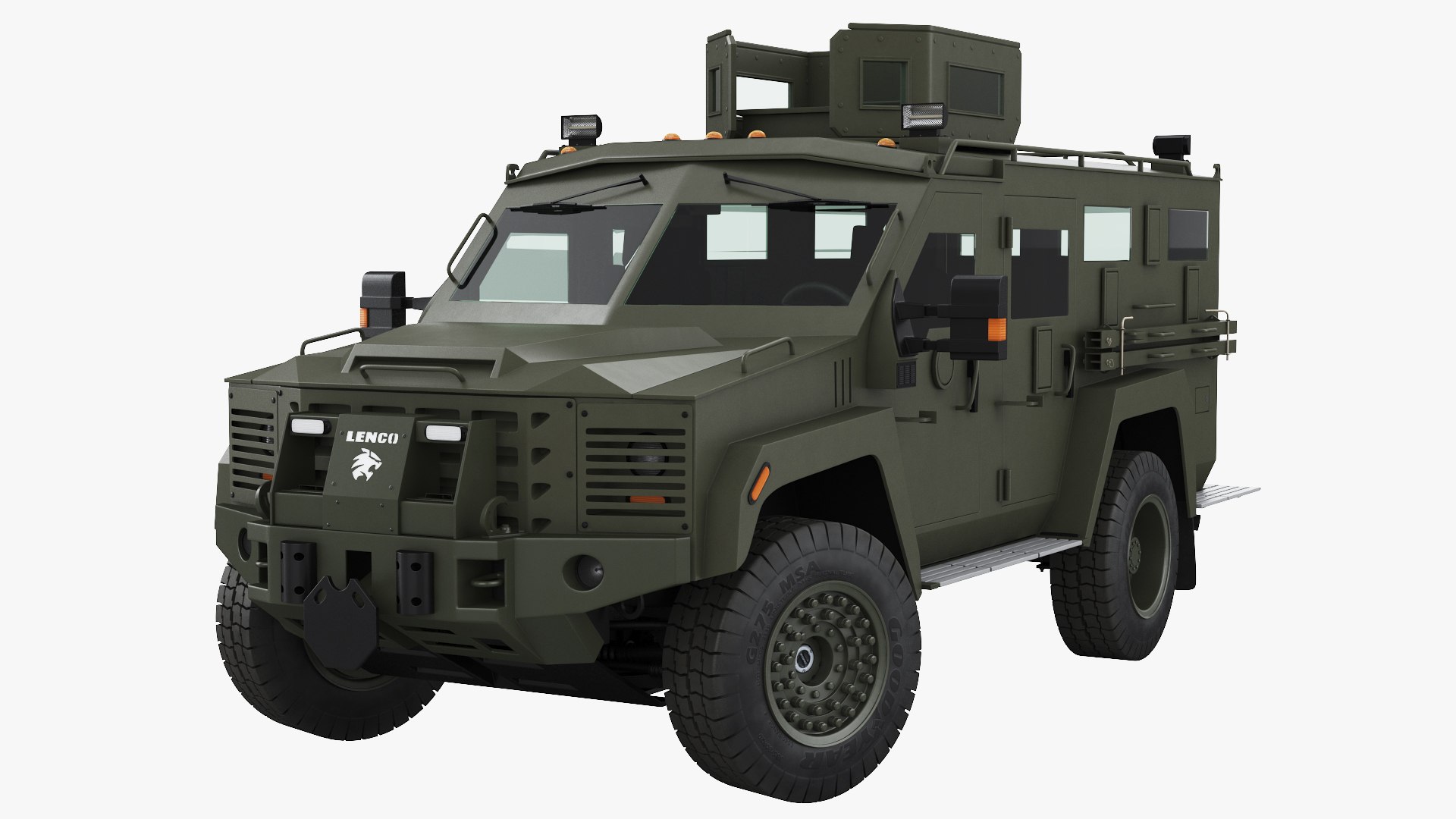 3D Lenco BearCat G3 - Off Road Armored Vehicle Green - TurboSquid 1902021