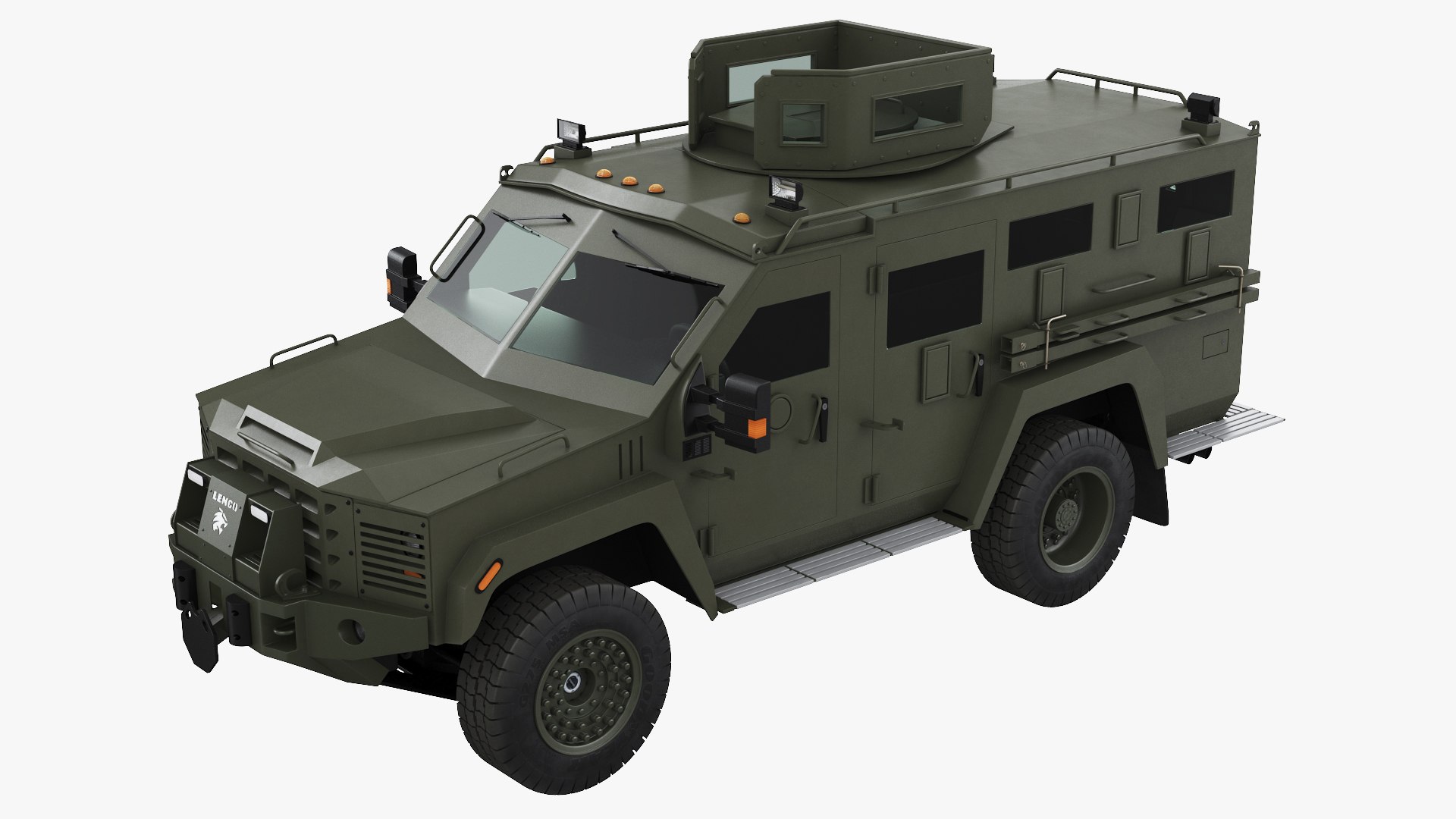3D Lenco BearCat G3 - Off Road Armored Vehicle Green - TurboSquid 1902021