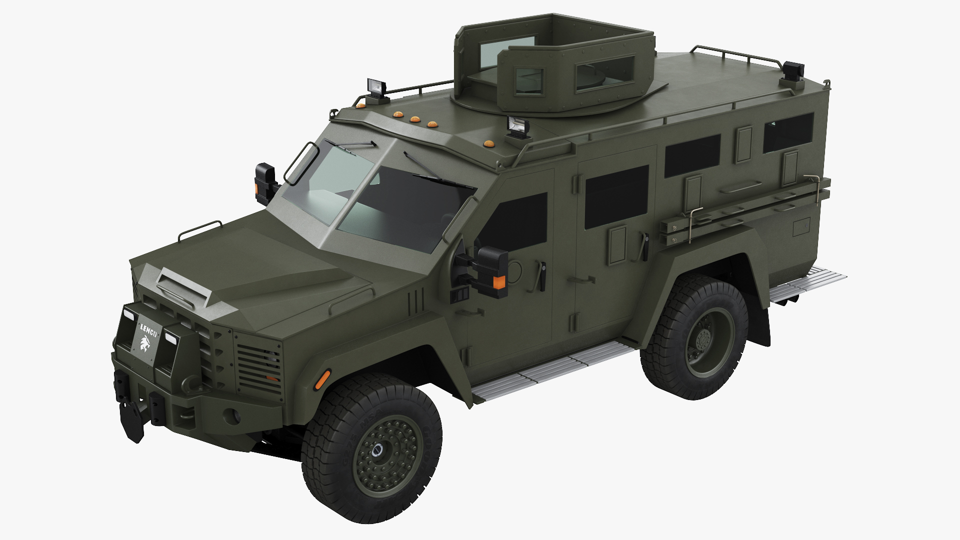 3D Lenco BearCat G3 - off Road Armored Vehicle Green - TurboSquid 1902021