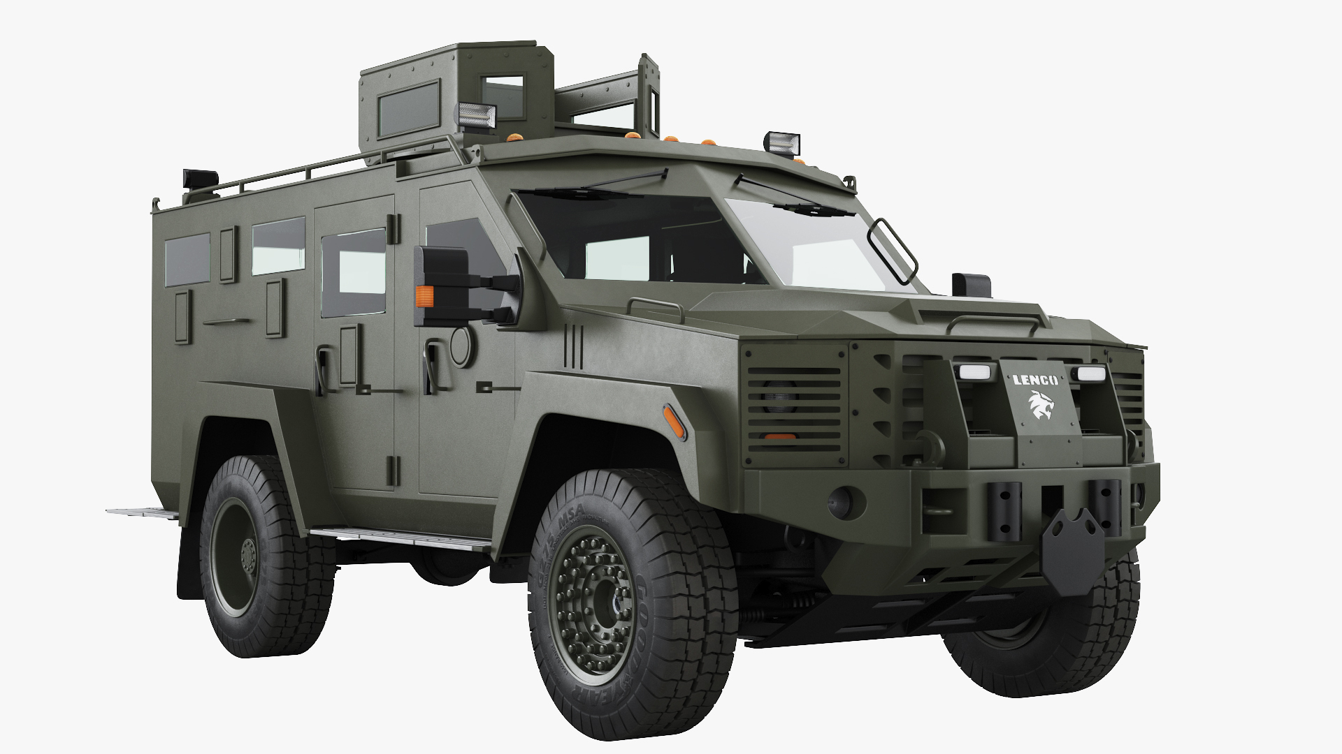 3D Lenco BearCat G3 - off Road Armored Vehicle Green - TurboSquid 1902021