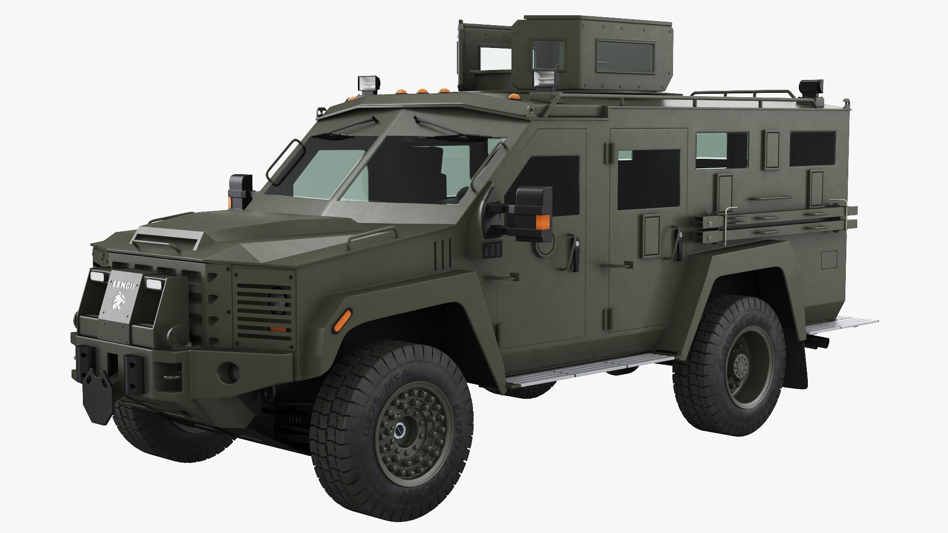 3D Lenco BearCat G3 - Off Road Armored Vehicle Green - TurboSquid 1902021
